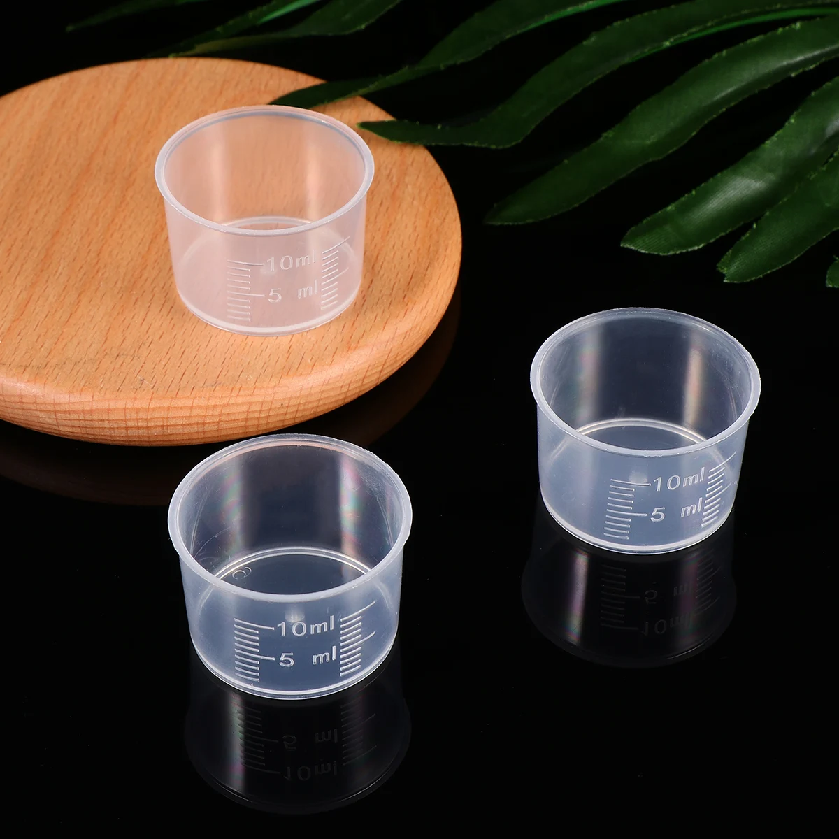 100pcs 10ml Disposable Measuring Cups Thickened Clear Plastic Liquid ...