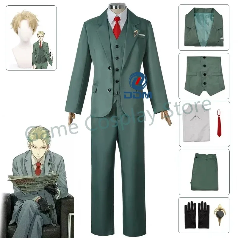 Loid Forger Cosplay Costume Anime Spy Family Cosplay Suit Blond Wig ...