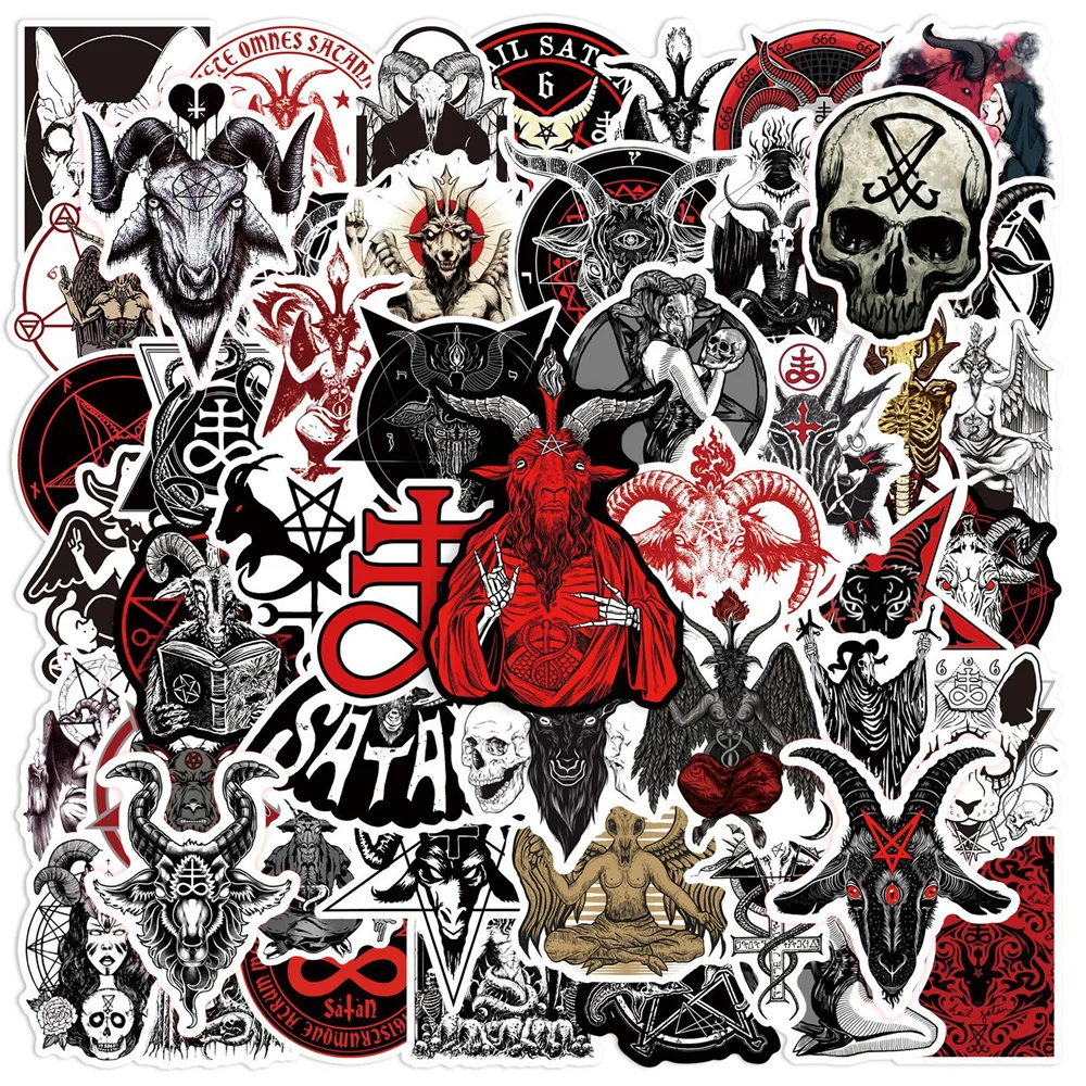 50pcs-Devil-Satan-Stickers-For-Ipad-Guitar-Laptop-Stationery-Scrapbook ...