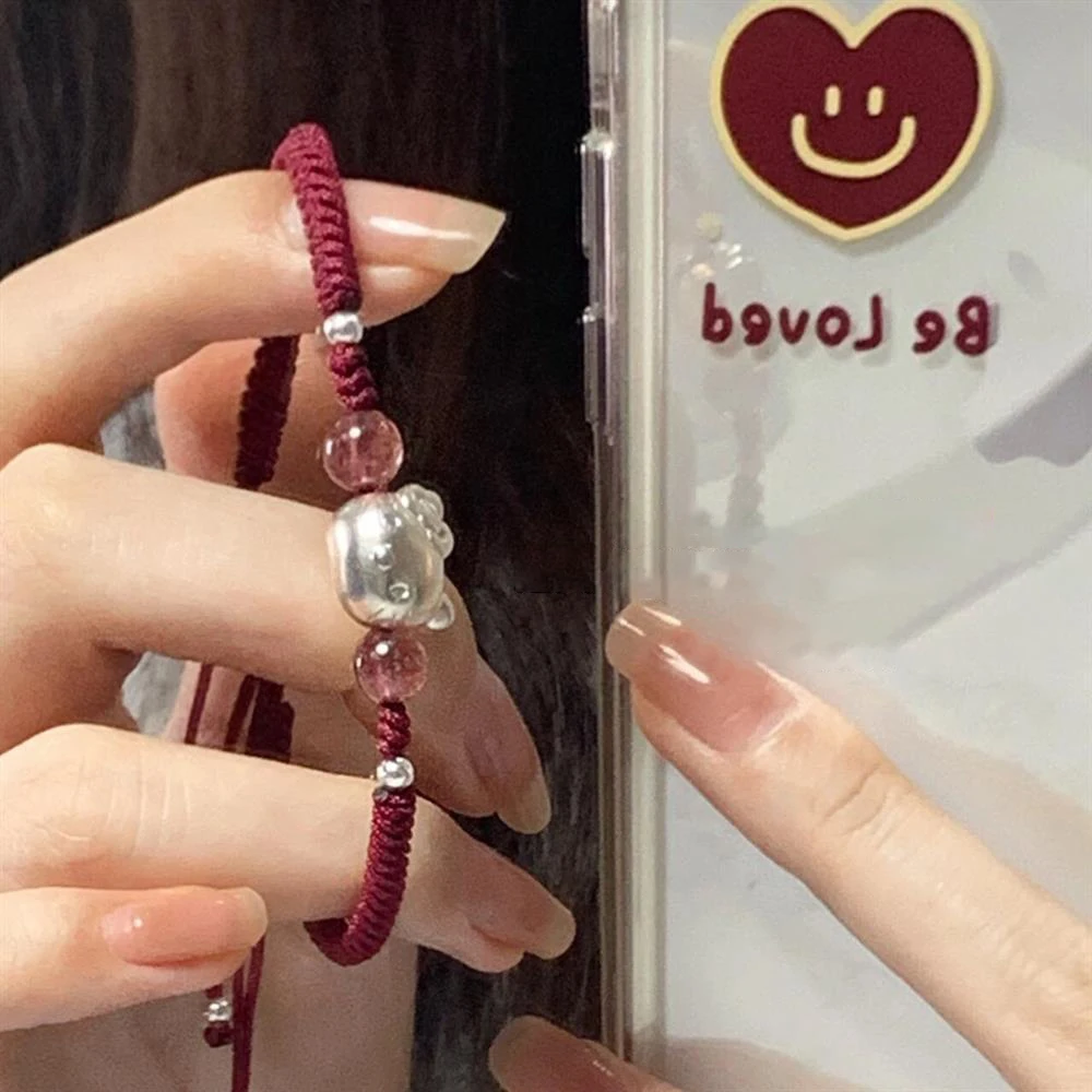 Kawaii-Hello-Kitty-Hand-String-Cartoon-Sanrio-Pendant-Bracelet-Anime ...