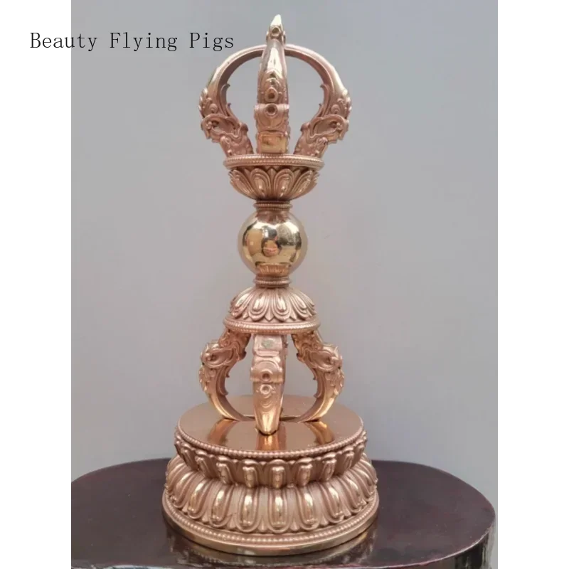 1PCS-Craftsmanship-Pure-Copper-Five-Legged-Diamond-Wand-Cross-Demon ...