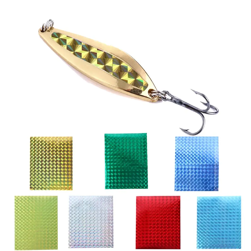 2pcs 7.3*10cm Fishing Lure Stickers Holographic Laser Waterproof ...