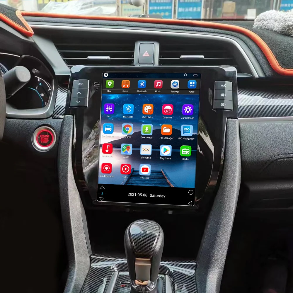 Central Multimídia Tesla Screen CIVIC 2016 2017 2018 2019, 41% OFF