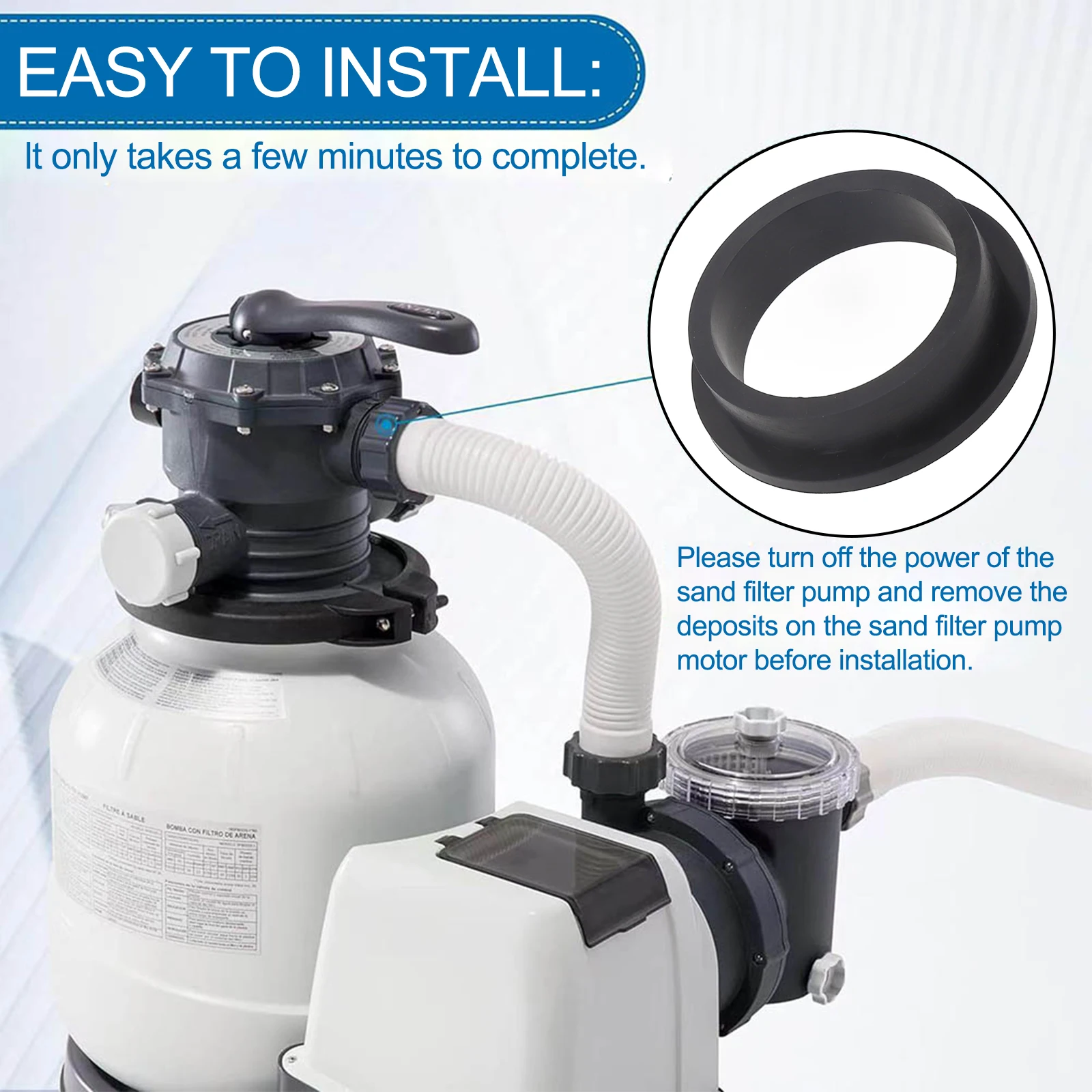 1pcs-11228-L-Shape-O-Ring-Gasket-Replacement-For-Intex-Sand-Filter ...