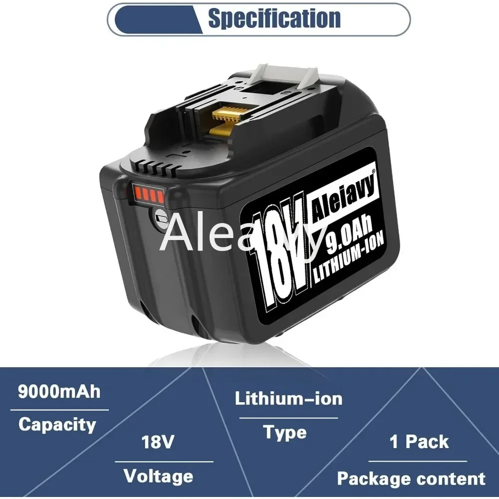 [BL1830 9.0Ah]18V Replacemet Lithium-ion Battery Compatible for Makita ...