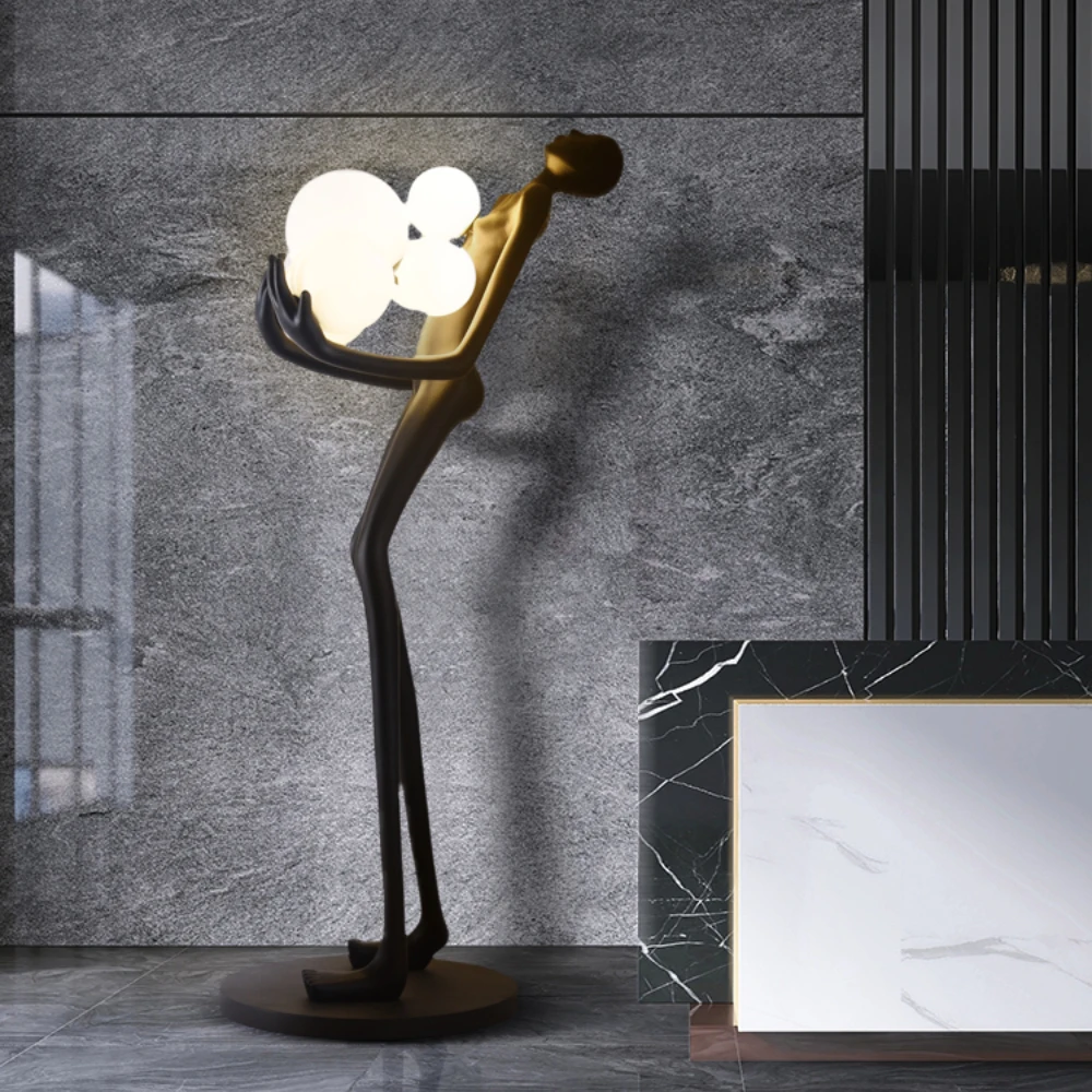 Artistic-Model-Human-Body-Statue-Floor-Lamp-Hotel-Lobby-Sales-Office ...