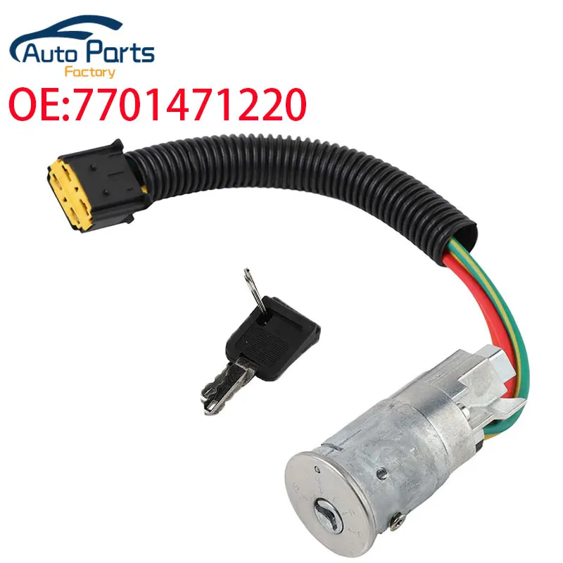 Ignition Switch Lock Barrel Cylinder With Key For Renault Logan Dacia ...