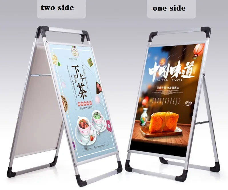Portable folding aluminum alloy poster stand vertical floor type ...