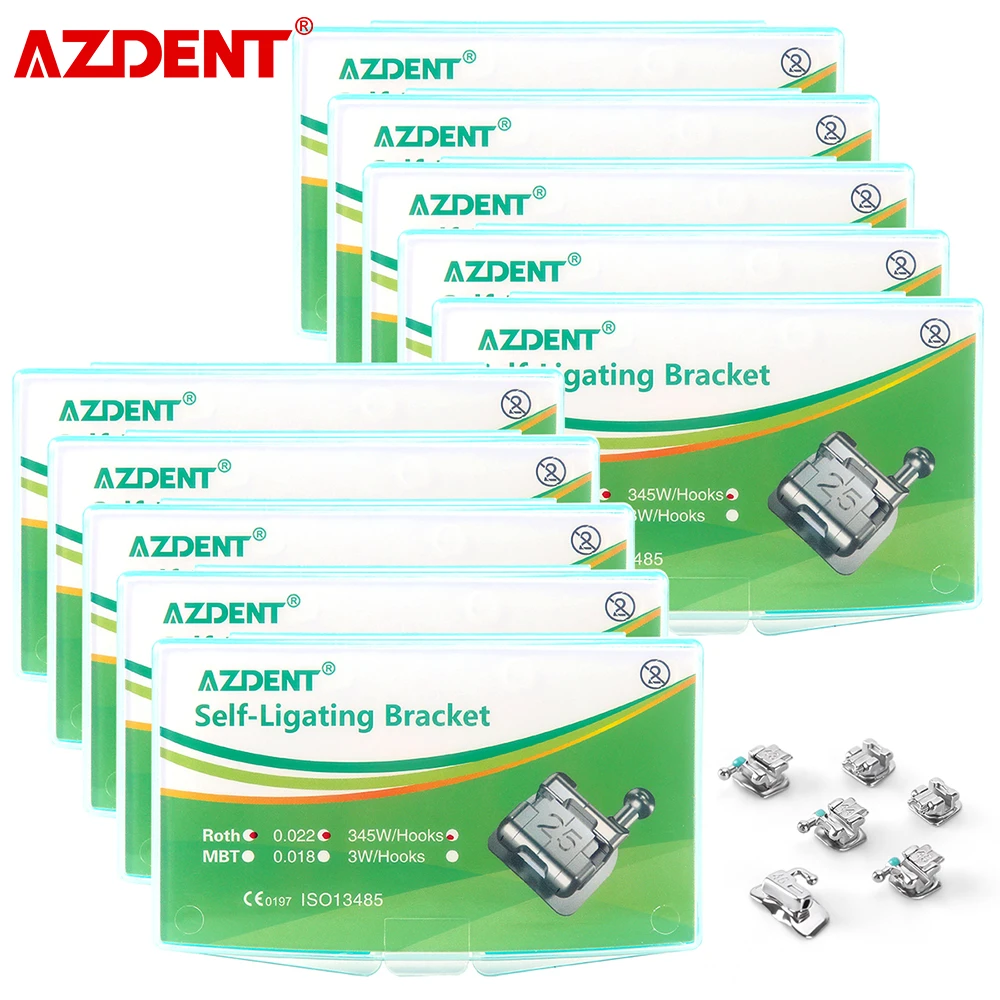 10 Packs AZDENT Dental Braces Orthodontic Brackets Split Welding ...