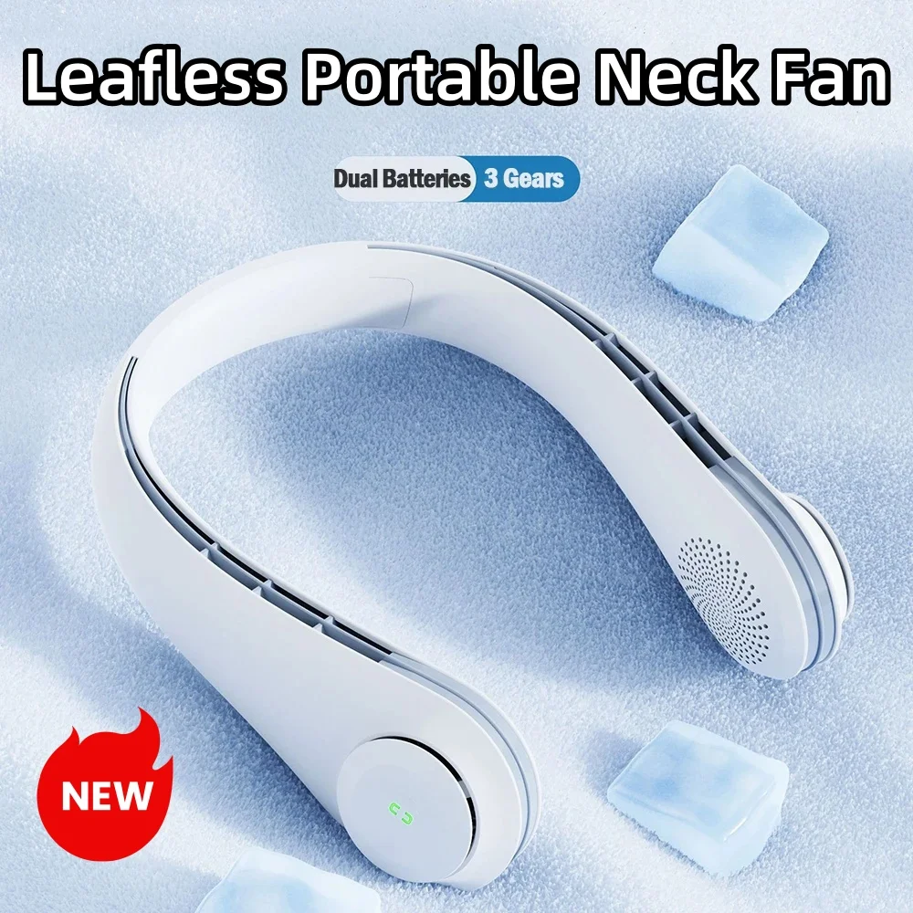 2024-New-Portable-Leafless-Neck-Fan-3-Gears-Adjustable-Fast-Cooling ...