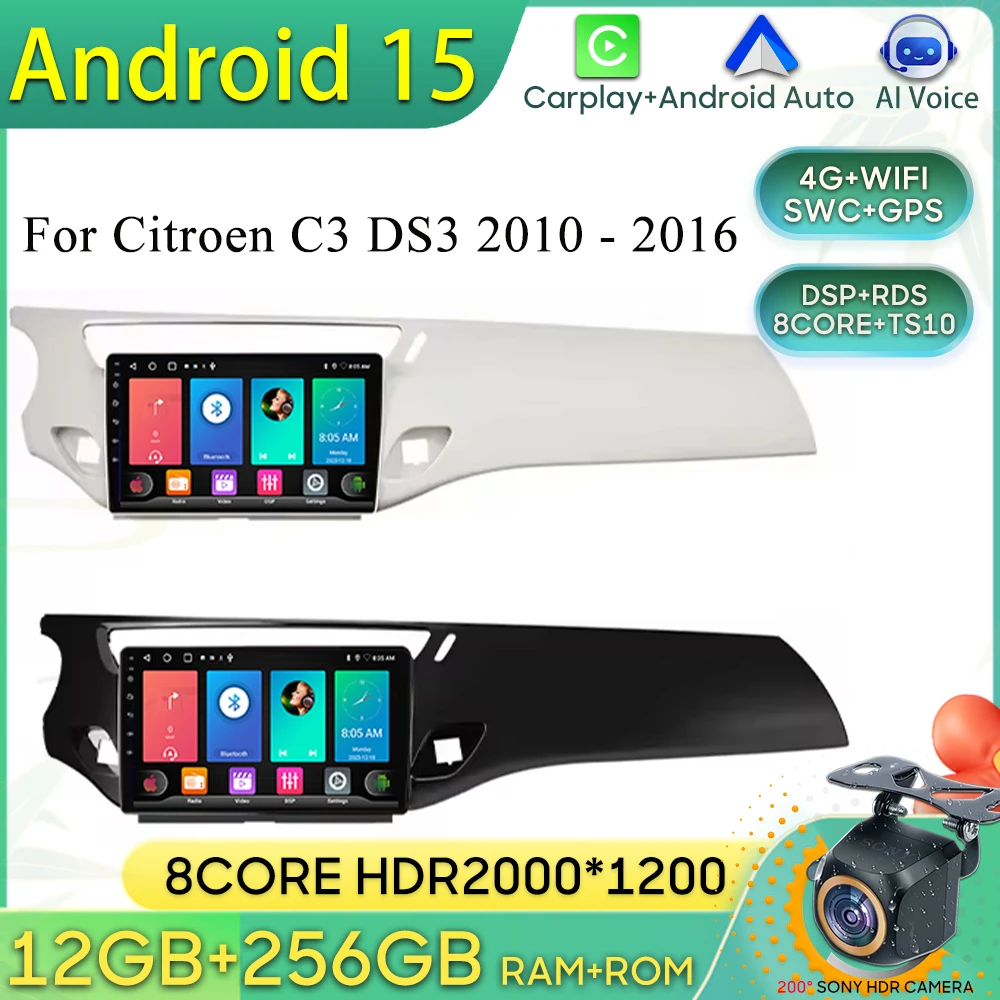 Android 15 Car Radio For Citroen C3 DS3 2010 - 2016 GPS Navigation ...