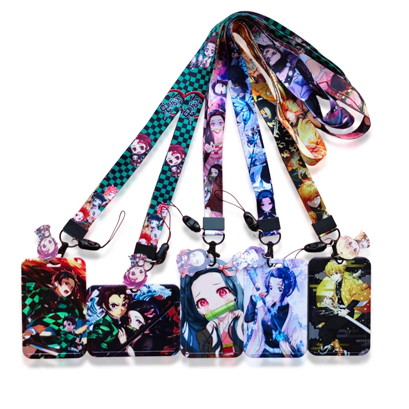 Cartoon Boy's Lanyard ID Card Holder Office Worker Cardholder Cover ...