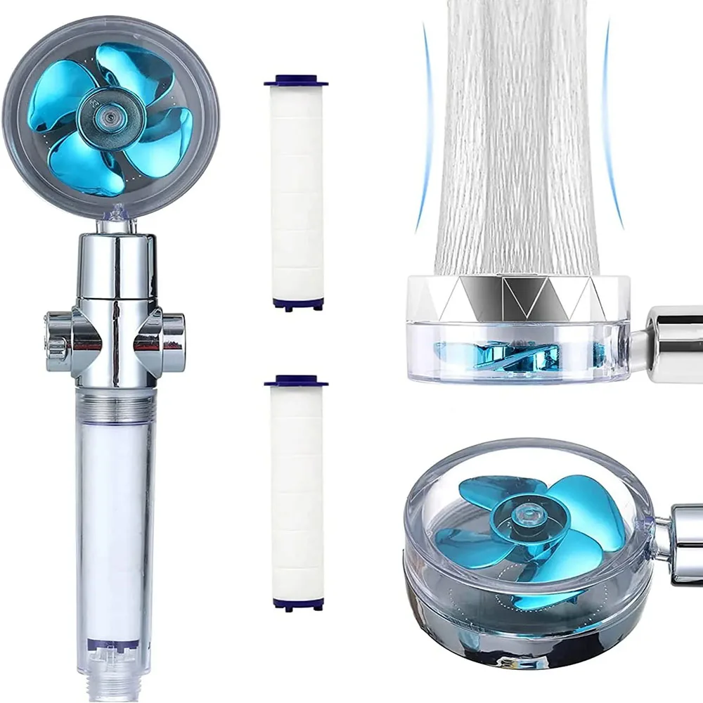 360-Degree-Rotation-Shower-Head-Water-Saving-Flow-Turbofan-Hydraulic ...