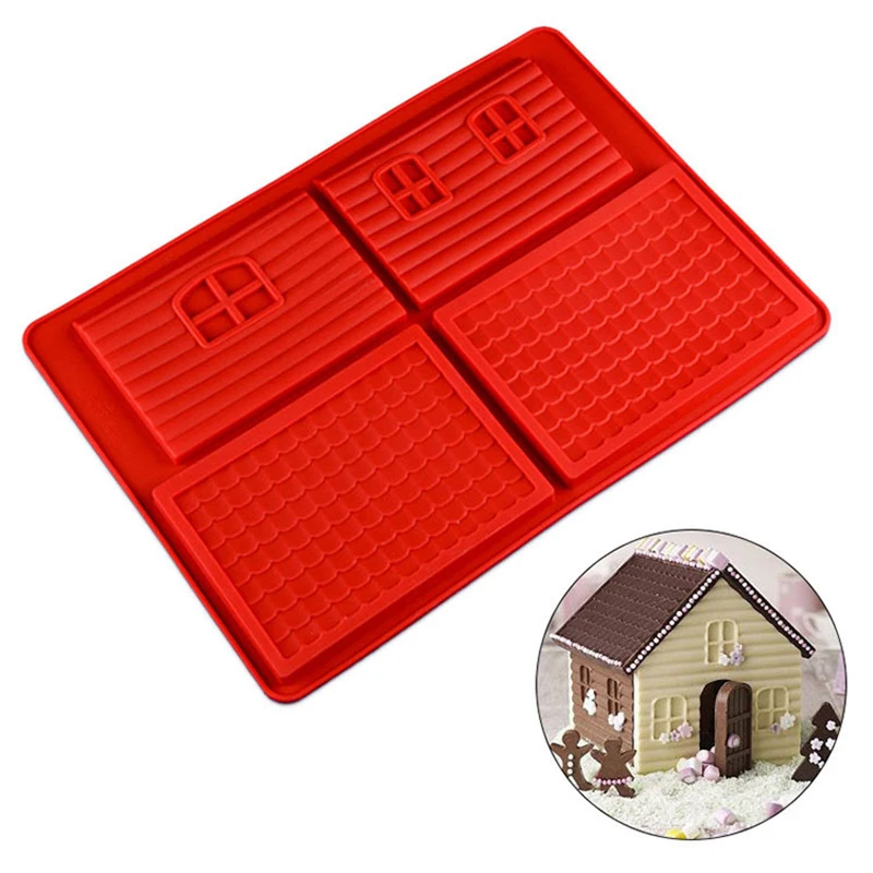 Christmas Gingerbread House Silicone Cake Baking Mold for Chocolate ...