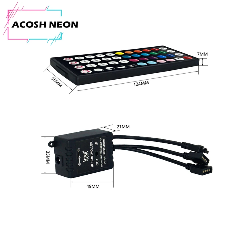 DC12-24V-44-Keys-IR-Wireless-LED-Strip-Light-Controller-Music-Control ...