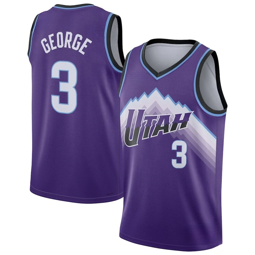 Basketball Jersey - Purple Base Light Blue Number Sleeveless Design ...