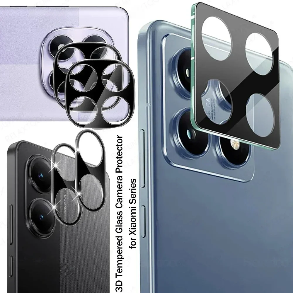For Xiaomi 14T Pro 3D Lens Glass Back Camera Protector Redmi 14C Note ...