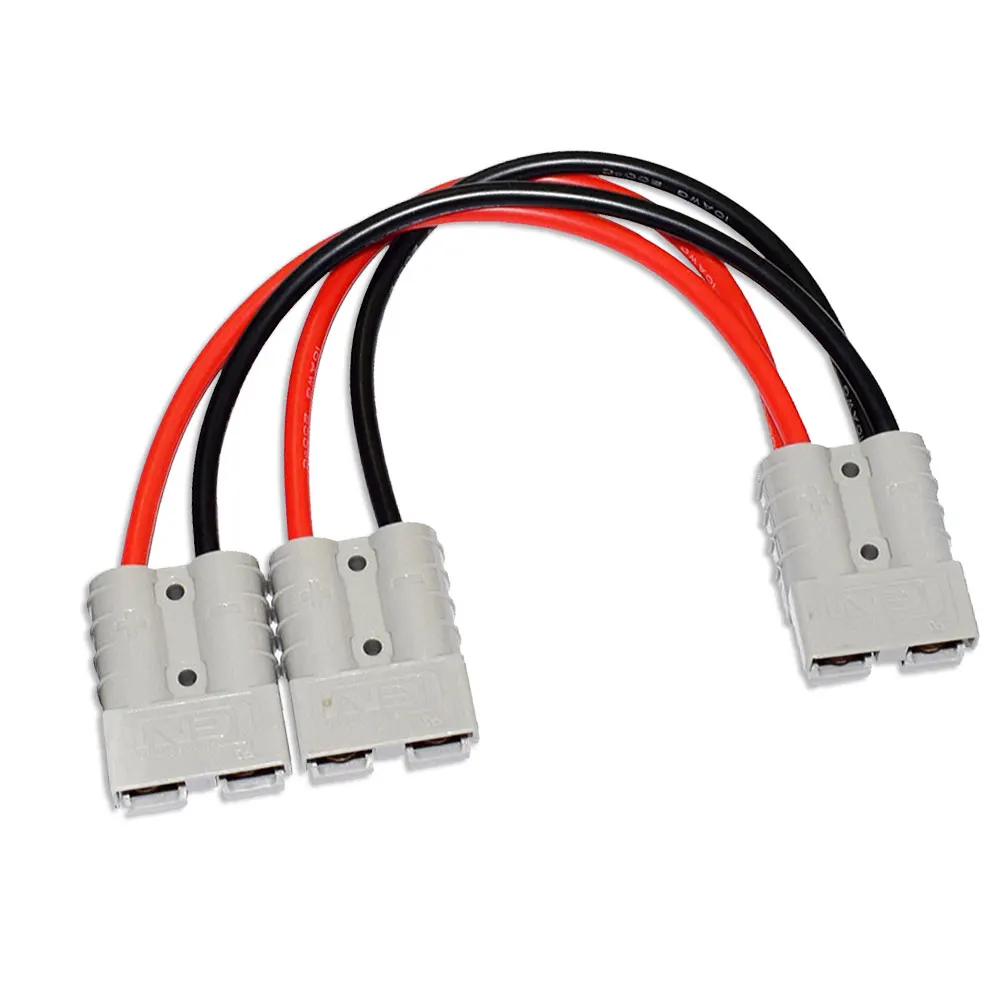 50A 12AWG 2m-Connecteur de fil en cuivre et silicone, câble de charge'extension de batterie ...