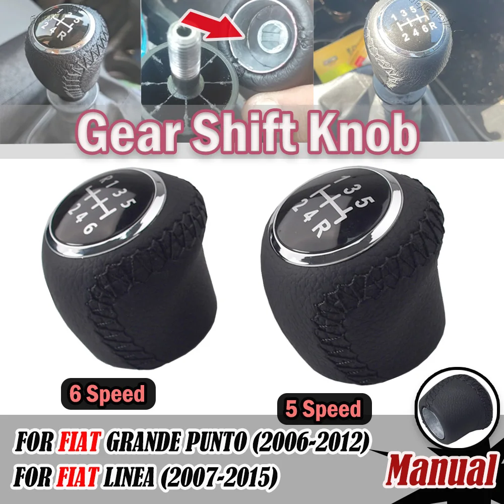 MT-5-6-Speed-Gear-Shift-Knob-For-Fiat-Grande-Punto-2006-2012-Linea-2007 ...