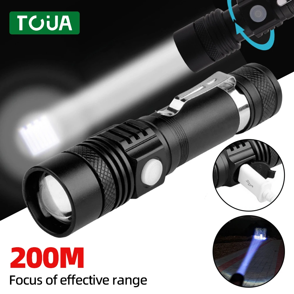 High-Power-Led-Flashlights-Zoomable-Camping-Torch-With-T6-LED-Lamp ...