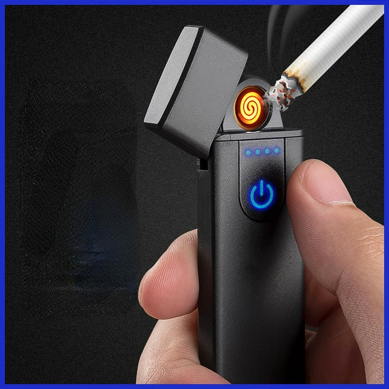 New-Ultra-thin-Metal-USB-Rechargeable-Lighter-Portable-Compact ...