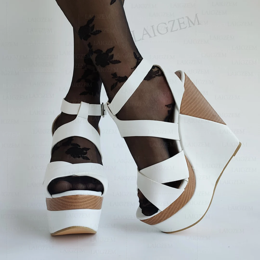 ZHIMA-Women-Sandals-Open-Toe-Platform-Wedges-Patchwork-High-Heels-Pumps ...