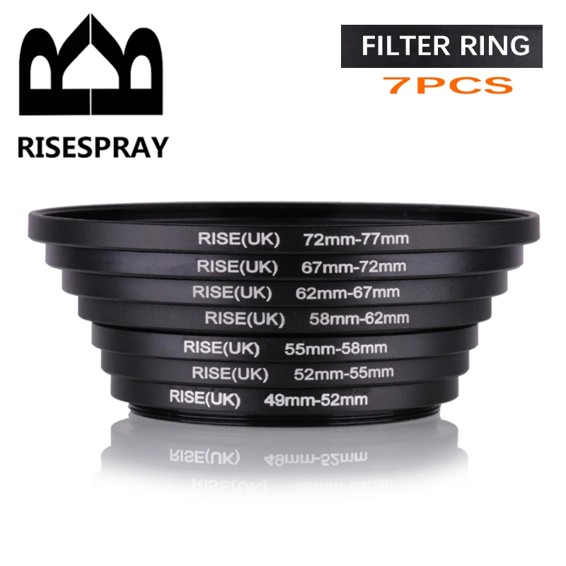 Canon To Sony Lens Adapter Aluminum Black Step Up Filter Ring 58mm-77mm ...