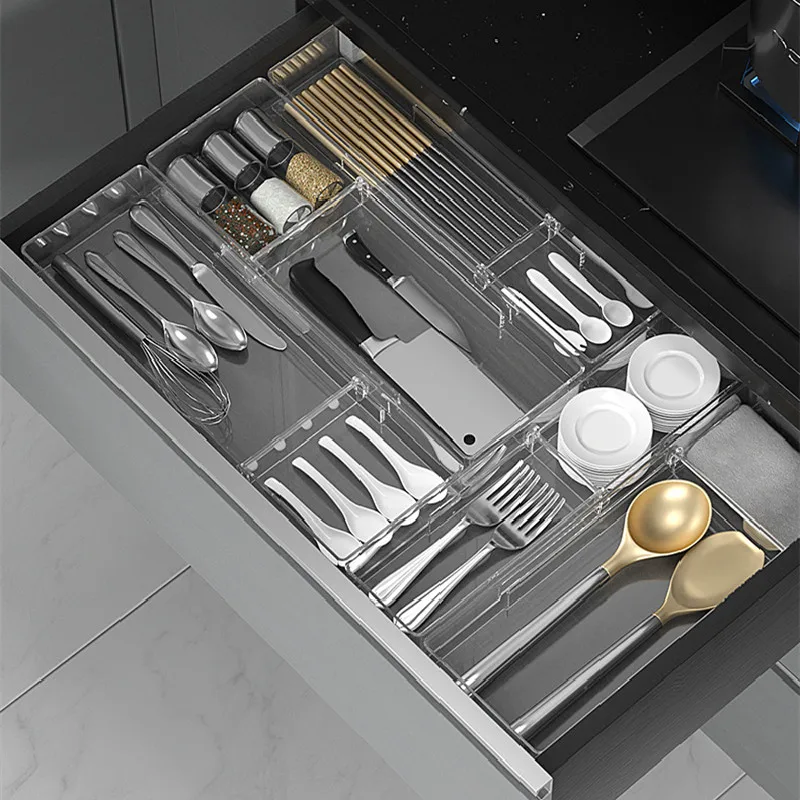 Kitchen-Drawers-Organizer-Divider-Tableware-Storage-Table-Box-Separator ...