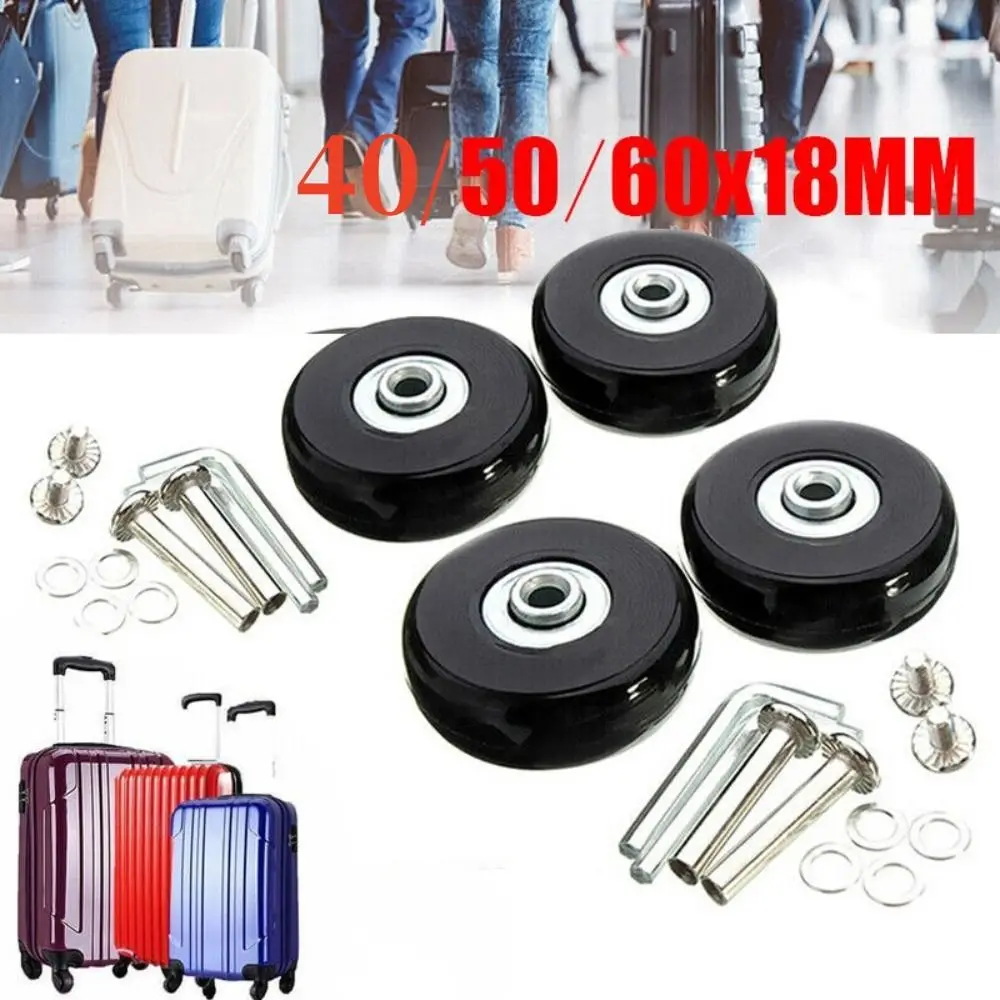 2x Replacement Travel Luggage Suitcase Wheels Axles Repair Kit Dia.40mm ...