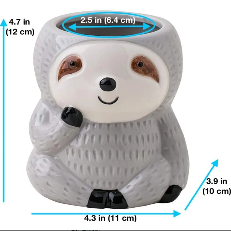 Sloth Ceramic Flower Pot - styloclubs.com