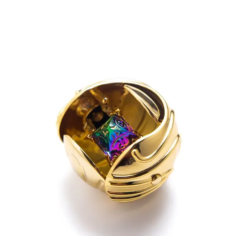 Luxury Snitch Ring Box Proposal Wedding Diamond Ring Gold Storage Box ...