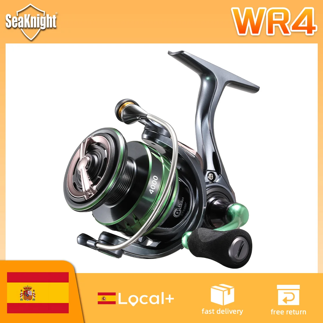 Carrete de Pesca Giratorio SeaKnight Serie WR4 2000-5000, Sistema de ...