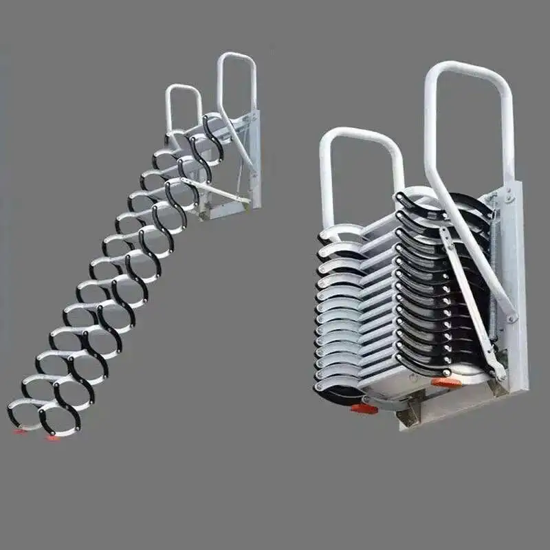 Invisible Folding Ladders Outdoor Wall-mounted Ladders Attic ...