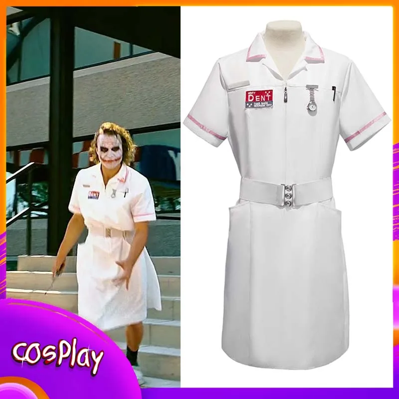 Joker Nurse Set Cosplay Costume Halloween Comic-Con Party Masquerade ...