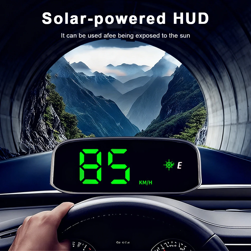 Car Solar HUD GPS Display Digital Speedometer Wireless Head Display KMH ...