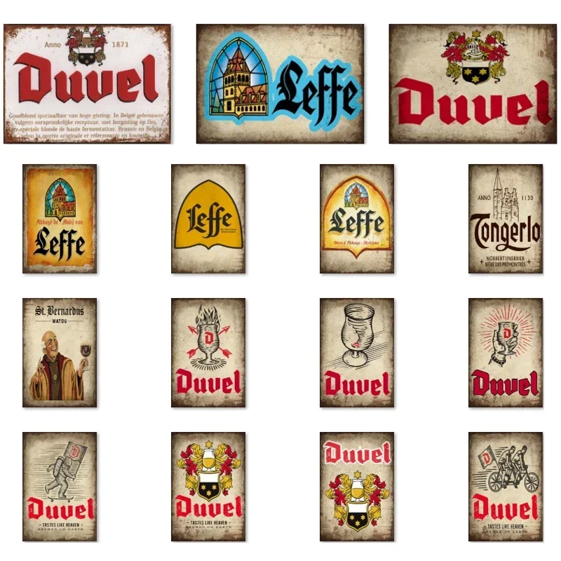 Duvel leffe Orval Tin Signs Belgium Metal painting Bar PUB Decor WX2 ...