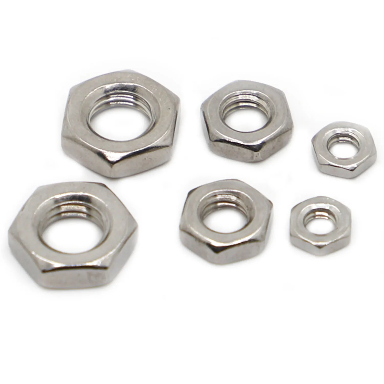 2/5/10/20/50pcs M2 M2.5 M3 M4 M5 M6 M8 M10 M12 M14 M16 304 Stainless Steel Flat Hex Hexagon ...