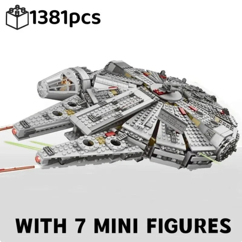 2024-NEW-1381-Pcs-Millennium-Ship-Force-Awakens-Set-Compatible-79211 ...