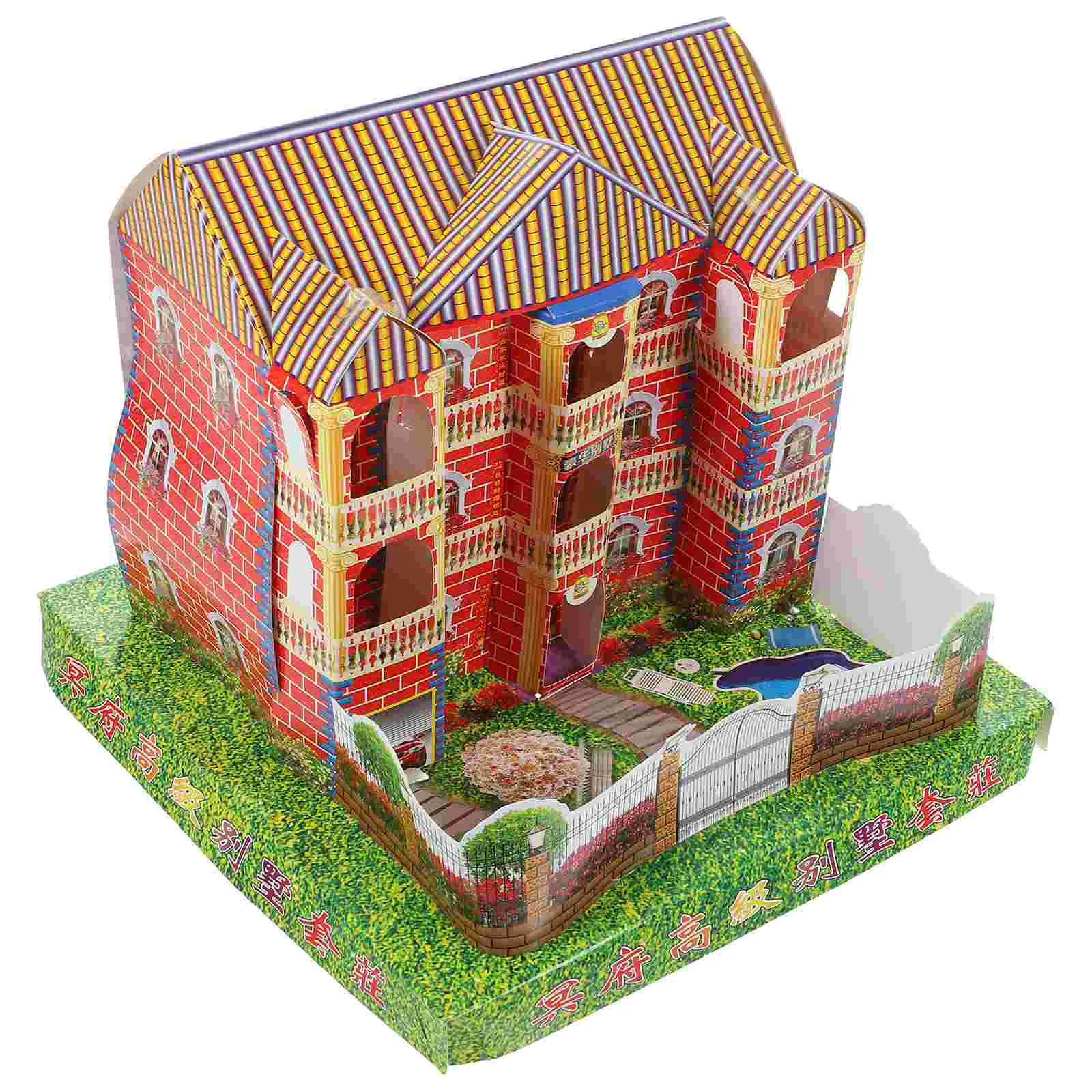 Chinese-Ancestor-Money-Chinese-Josspaper-Three-Storey-Villa-Papercraft ...