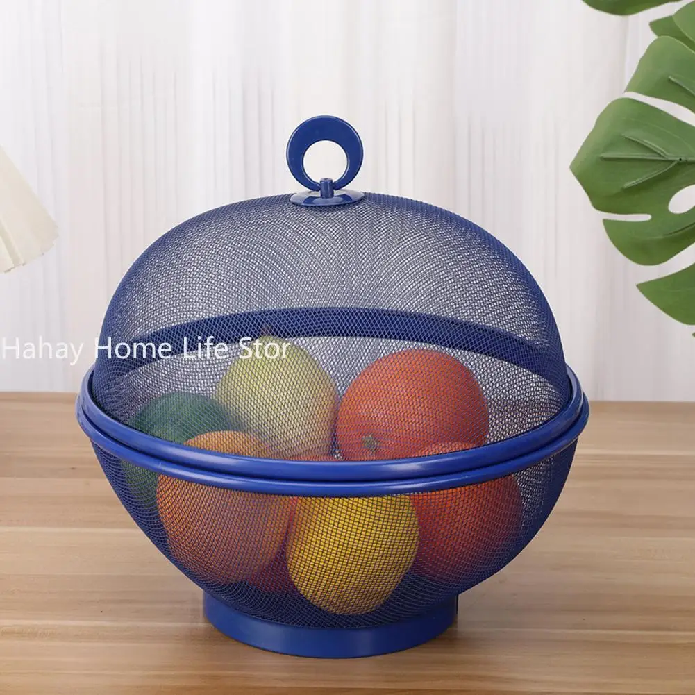 Mesh-Fruit-Basket-with-Lid-Prevent-Fly-Stainless-Steel-Kitchen-Drain ...