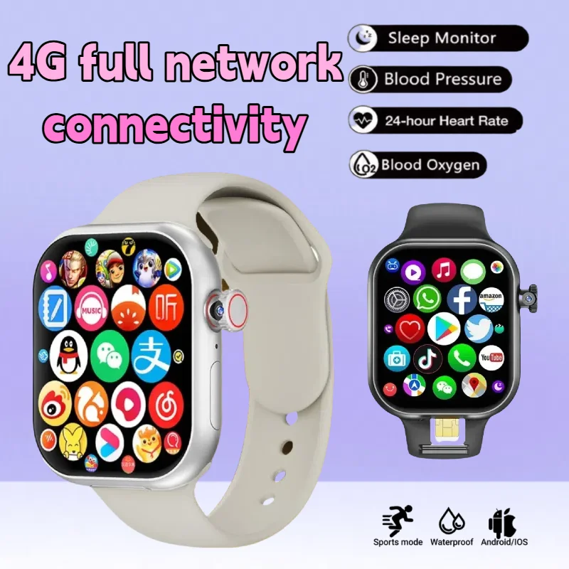 プレミアムVP29 4G Androidスマートウォッチ フルネットワーク 2.29インチ回転カメラ SIM GPS WIFI NFC 健康 ...