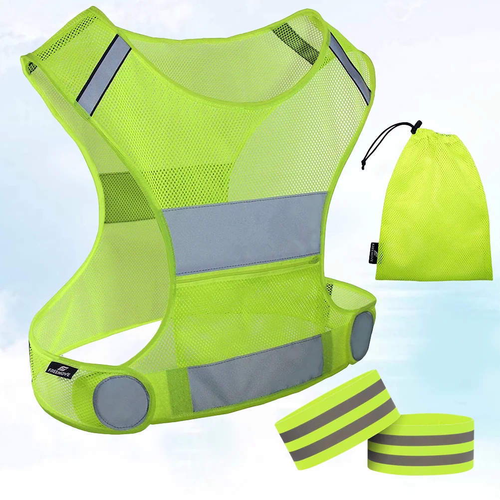Running Vest Reflective Jacket Gear Safety Visibility Reflectornight ...