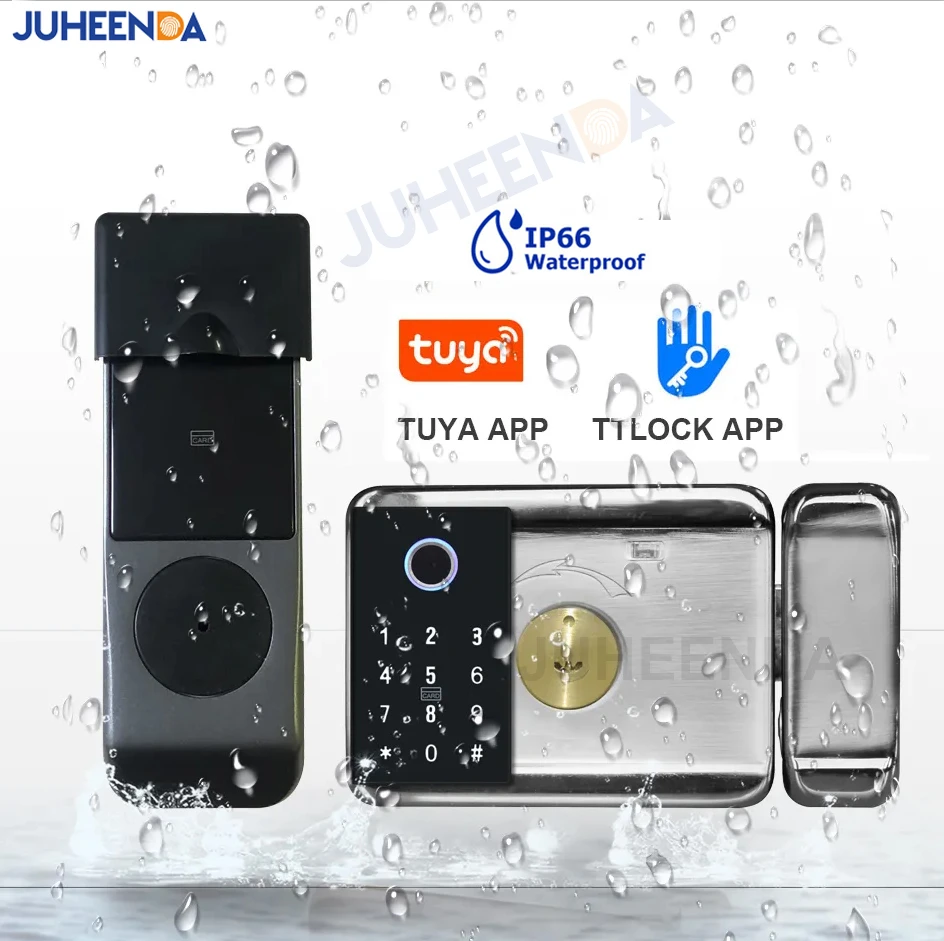 Digital Door Lock Waterproof Double Side | Tuya Smart Lock Outdoor ...
