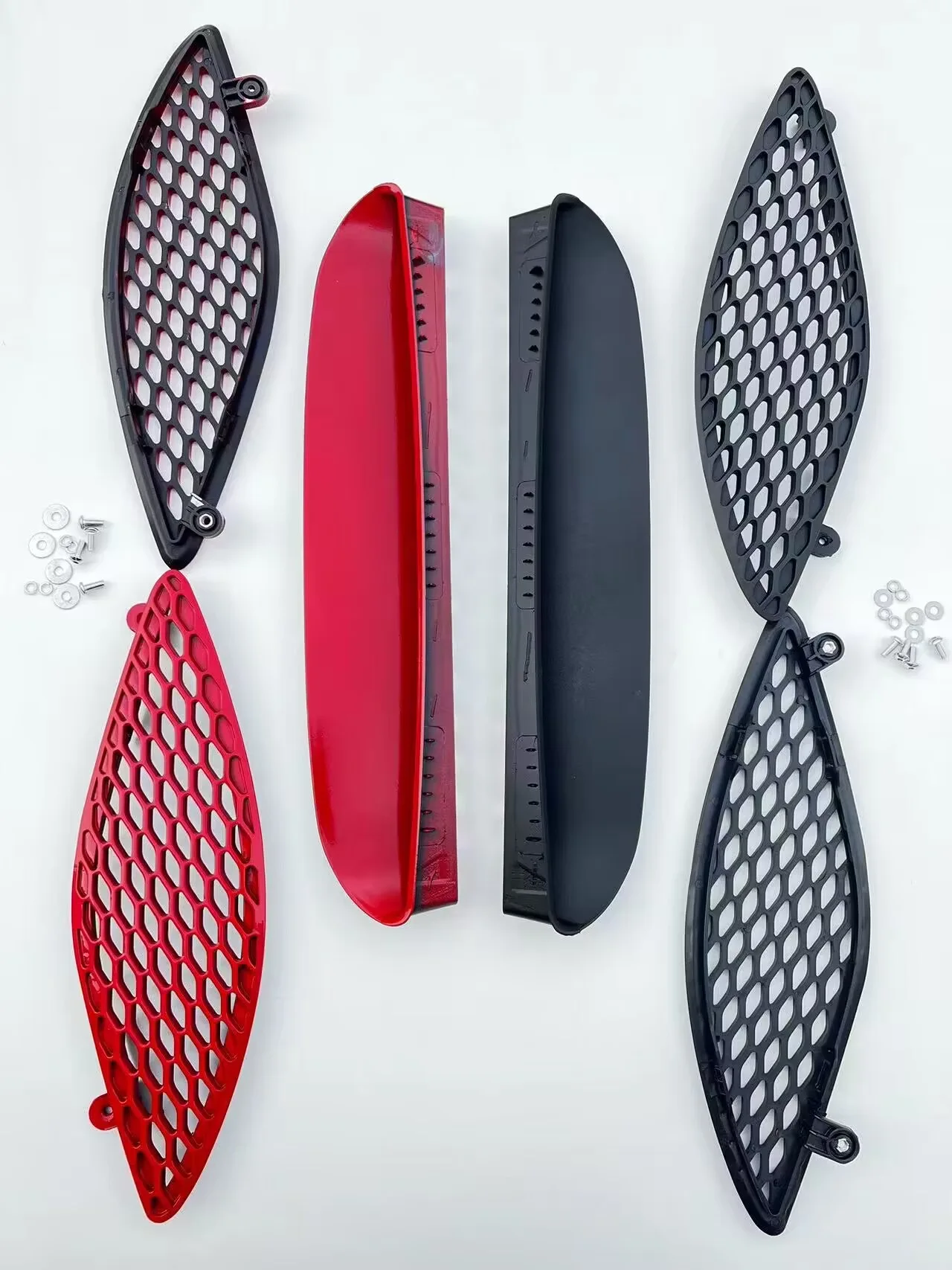 Set-Car-Front-Hood-Scoop-Bezel-Mesh-Intake-Grille-Cover-68202462AD-for ...