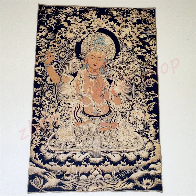 Tangka-Heijin-Manjusri-Bodhisattva-Embroidery-gilding-and-brocade ...
