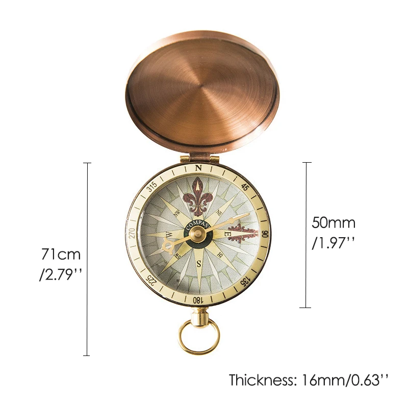 Nautical Pocket Compass Drawing