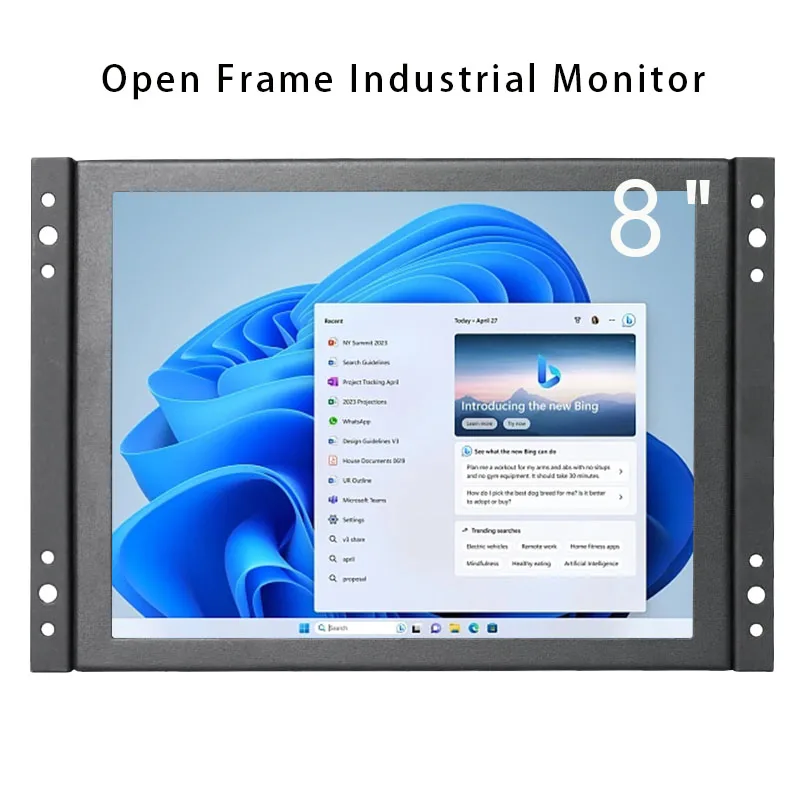 8-Inch-Open-Frame-Industrial-Lcd-Monitor-Wall-Hanging-Metal-Case ...