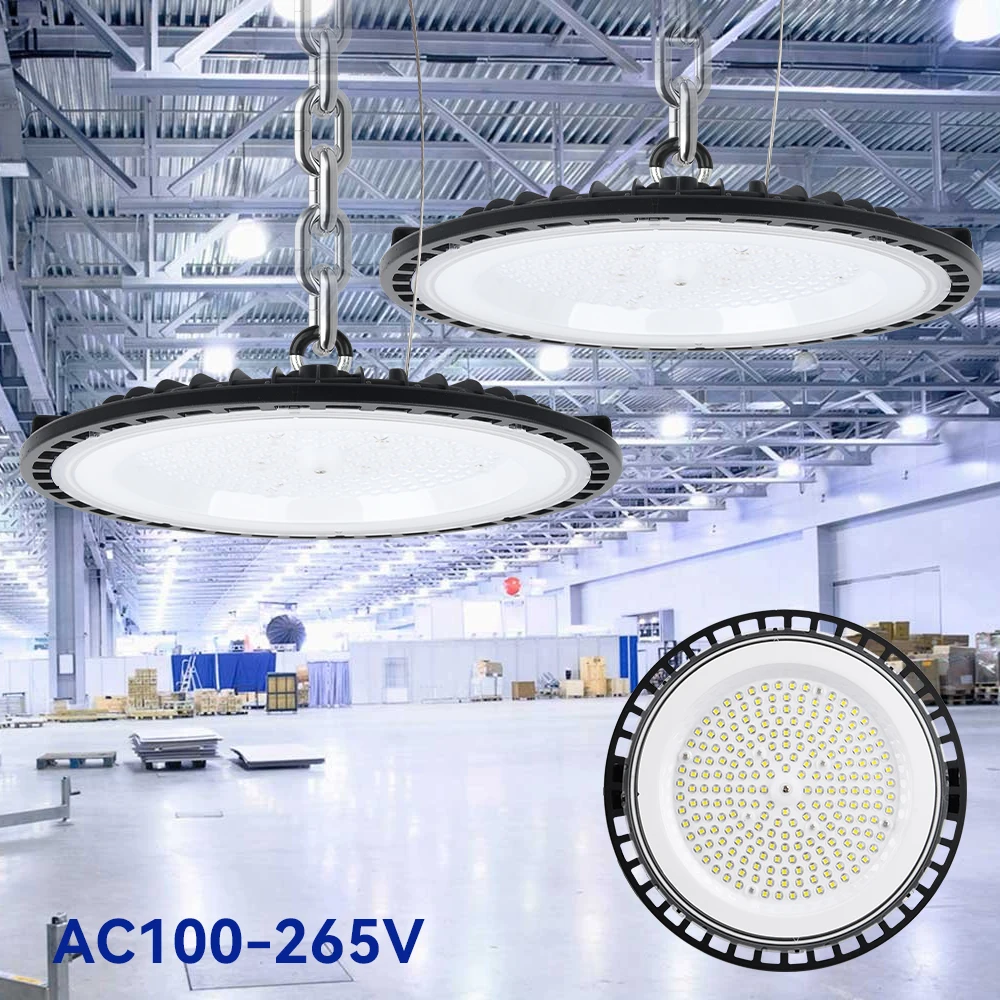 LED Industrial Lighting High Bay Shop Light UFO 200W Warehouse Light ...