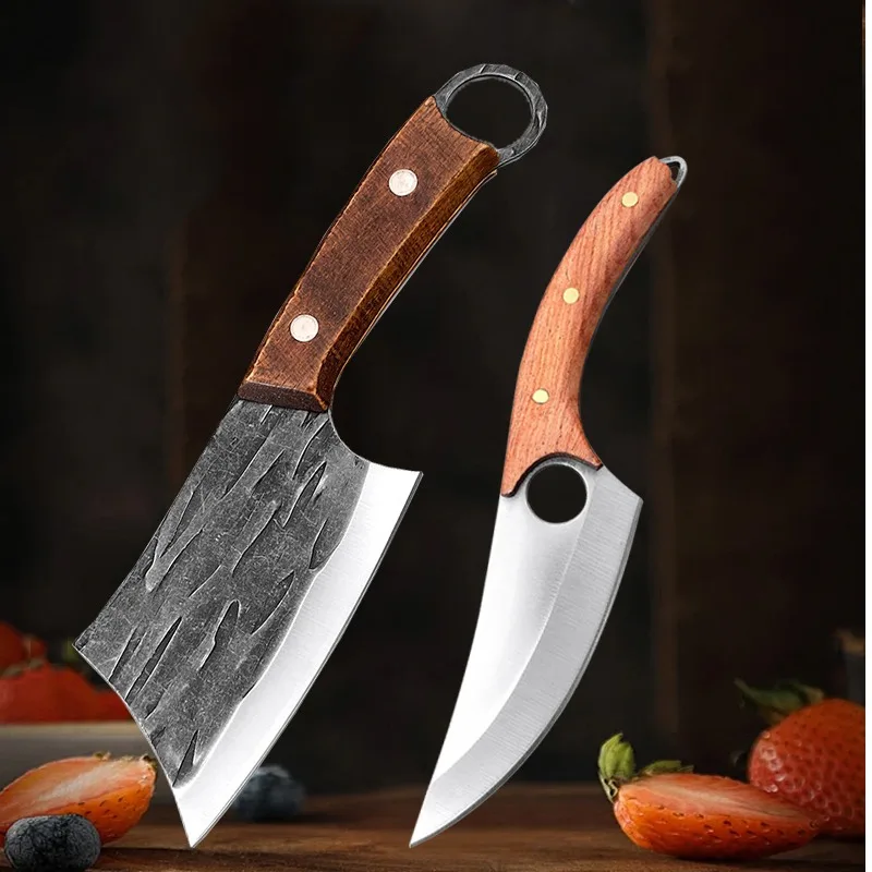 Household-Mini-Meat-Cleaver-Stainless-Steel-Fish-Knife-with-Wooden ...