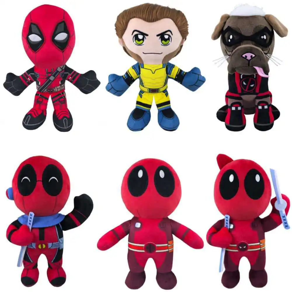 25CM-MINISO-Plush-Stuffed-Doll-Cool-Deadpool-Wolverine-Soft-Plush-Doll ...